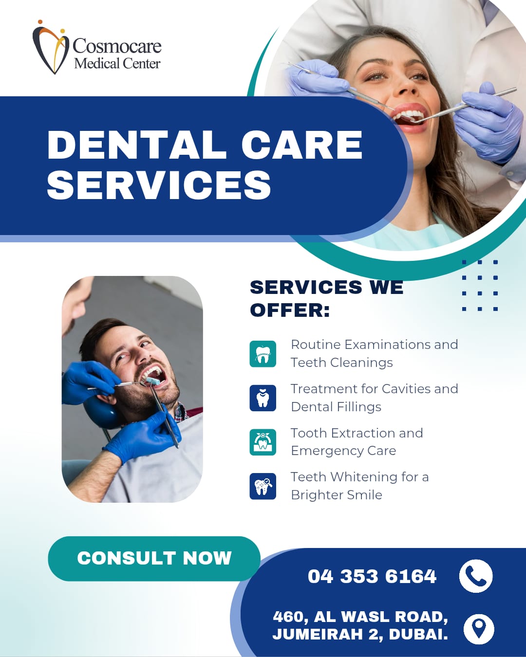 OUR DENTAL SERVICES - Cosmocare Medical Center