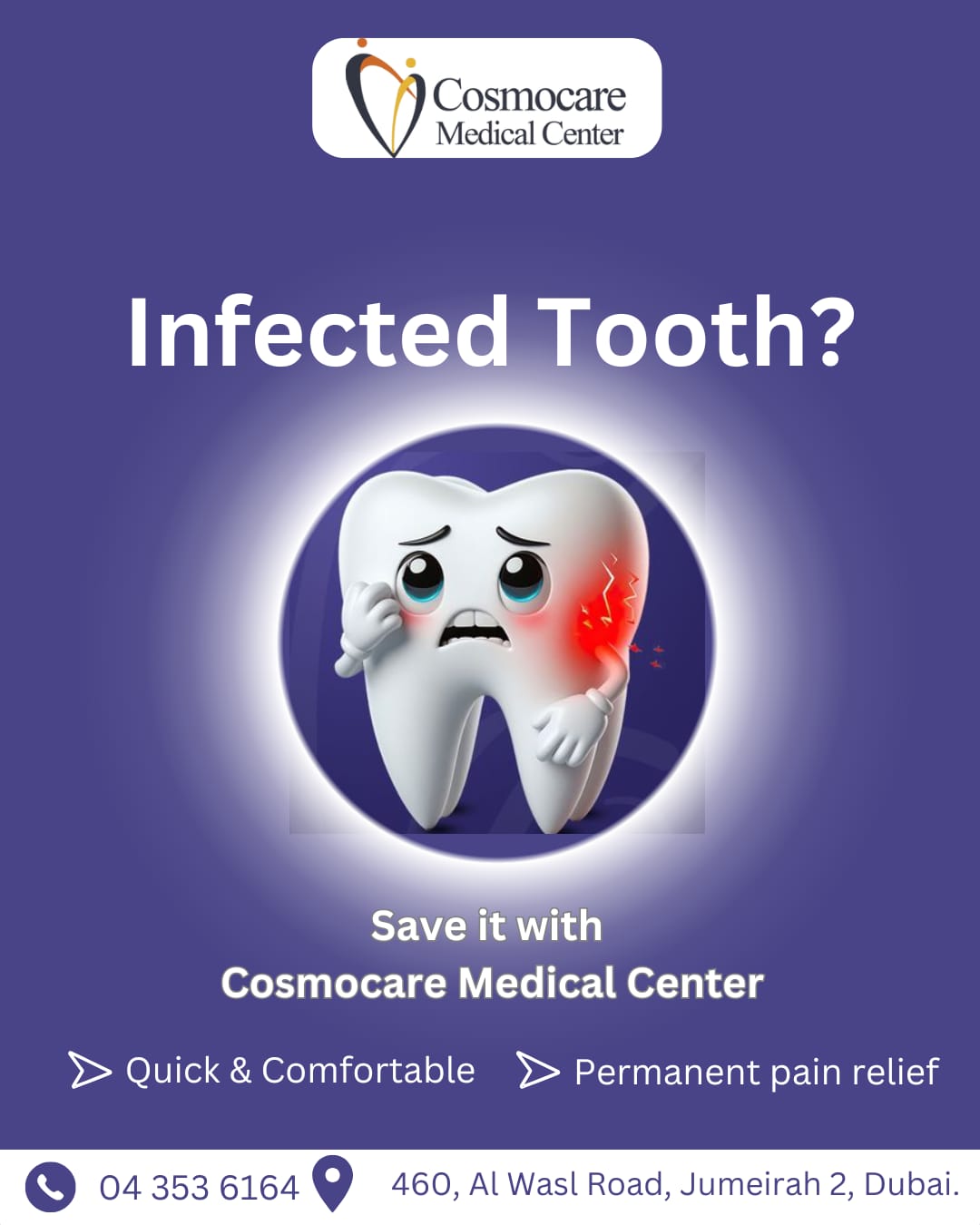 Infected Tooth? - Cosmocare Medical Center